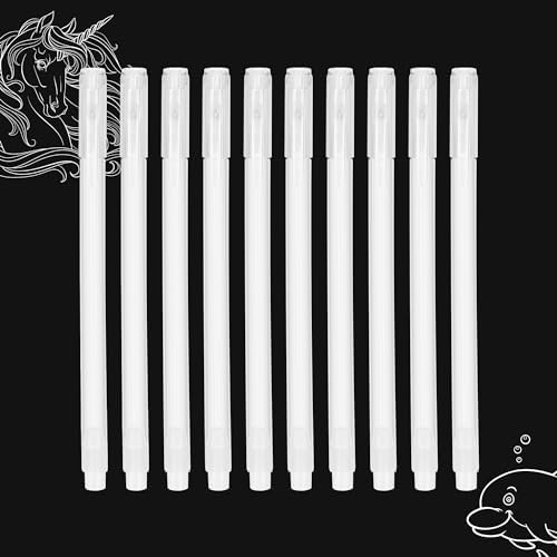 SMOOTHERPRO White Gel Pen | 10 Pcs White Ink Pen Set | 0.6mm Point Gel ...