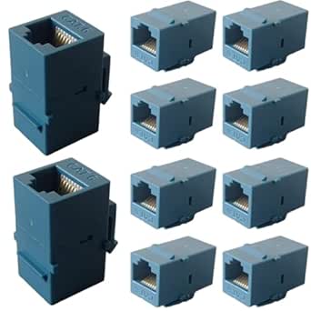 Amazon.com: 10 CAT6 RJ45 Keystone Jack Inline couplers, Female to ...