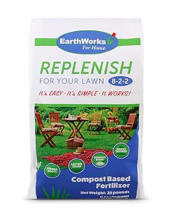 Amazon.com : EarthWorks EW4H Replenish Lawn Fertilizer, Organic Compost ...