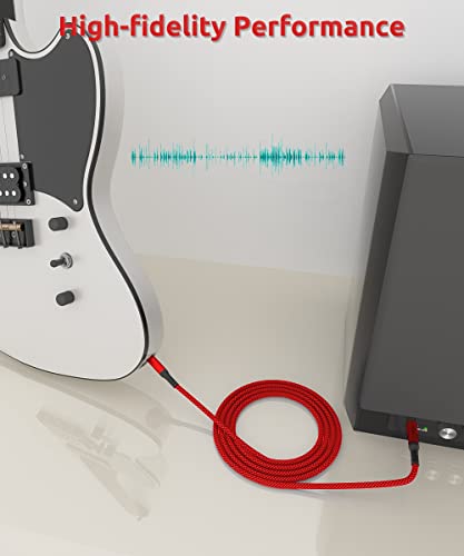 Snapklik.com : 1/4 Inch TRS Instrument Cable 20ft 2-Pack,Straight 635mm ...