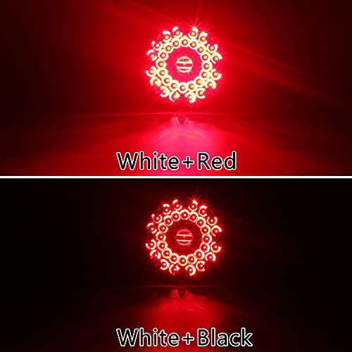 Partsam Lot de 2 feux arrière ronds de 17,8 cm - 36 LED rouges - 17,8 ...