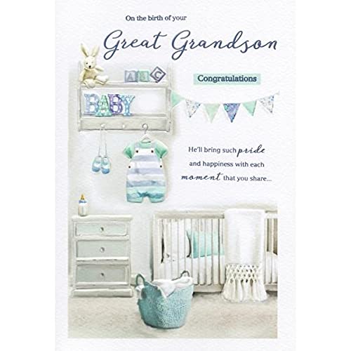 ICG On The Birth Of Your Great Grandson Congratulations Baby Card ...