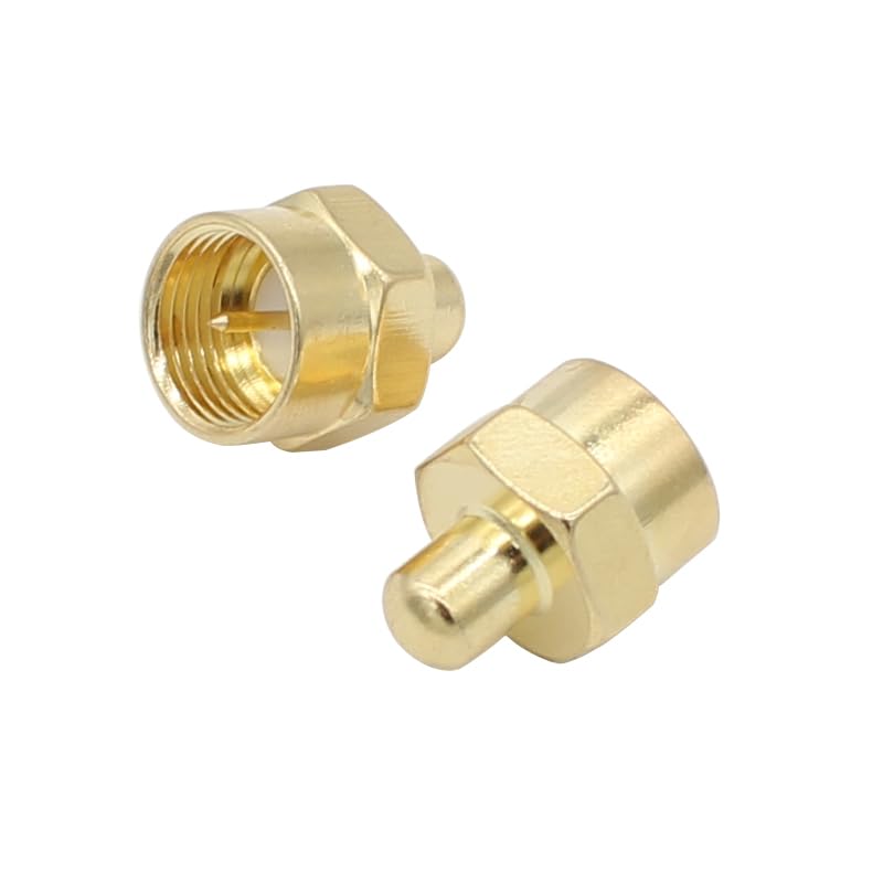 Snapklik.com : Exgoofit Coax Cable Caps Gold Pated, F Type 75ohm ...
