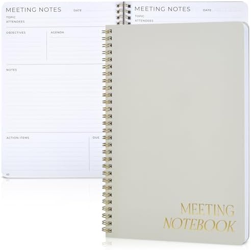 Amazon.com : ZICOTO Beautiful Meeting Notebook For Work Organization ...
