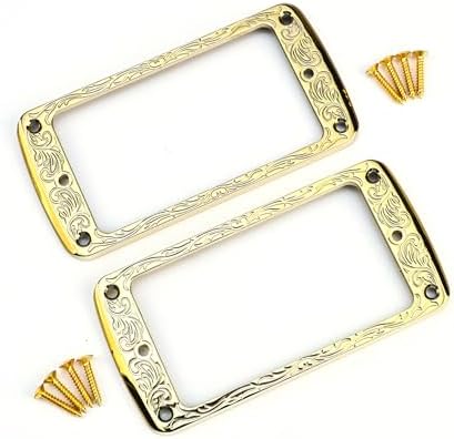 OVSAL 2 PCS Flat Metal Electric Guitar Humbucker Pickup Ring for Neck ...
