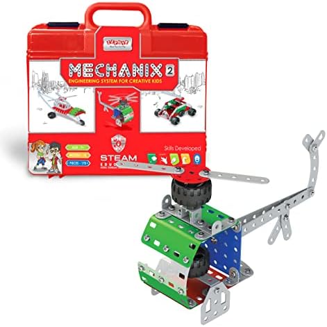 Mechanix-4, DIY STEM Toy, Building and Construction Set for Boys and ...