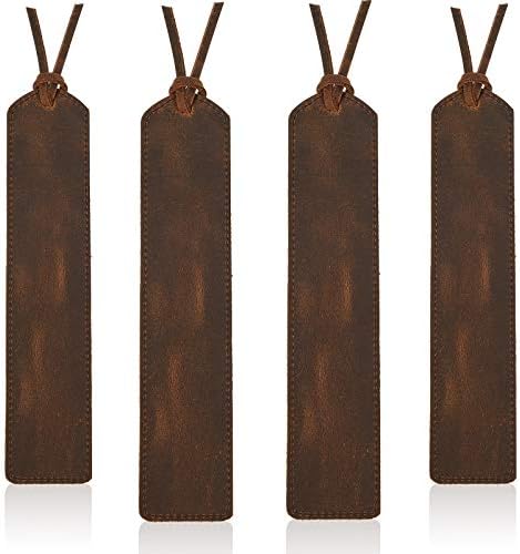 Amazon.com: Natural Leather Bookmark, Leather Page Markers for Men ...