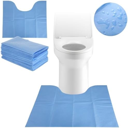 Amazon.com : 25 Pcs Disposable Toilet Mats, Absorbent Non-Woven Commode ...
