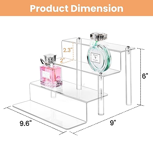 Snapklik.com : Upsimples Acrylic Riser Display Shelf, 2 Pack 4 Tier ...
