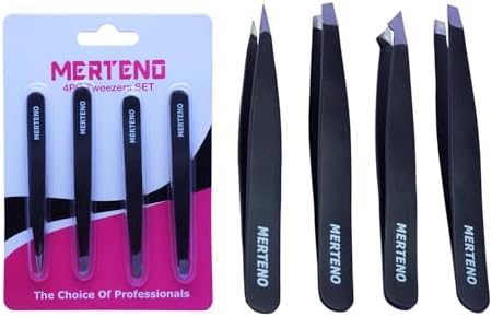 Amazon.com : NARZ 4Pcs Professional Tweezers for Women Facial Hair ...