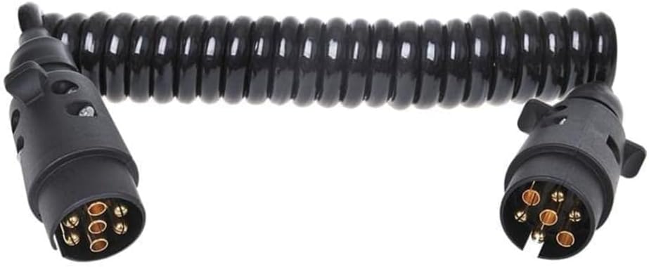 ProPlus 2259 343509 Spiral Cable 3 m with 2 x 7 Pin Male Connectors ...