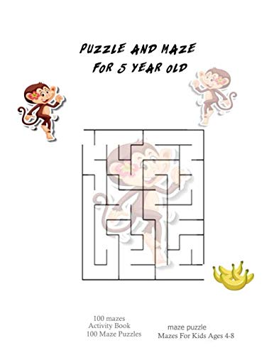 Puzzle And Maze For 5 Year Old 100 mazes activity book 100 mazes puzzle ...