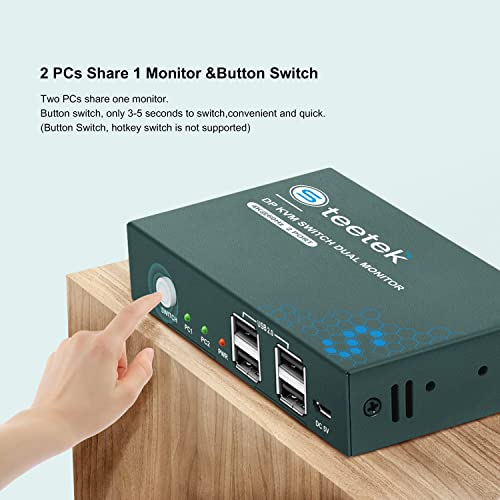 Snapklik.com : Steetek Displayport KVM Switch, 4K60Hz Display Port KVM ...