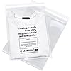 100 CLEAR TRANSPARENT PLASTIC GARMENT CLOTHING RETAIL PACKAGING BAGS ...