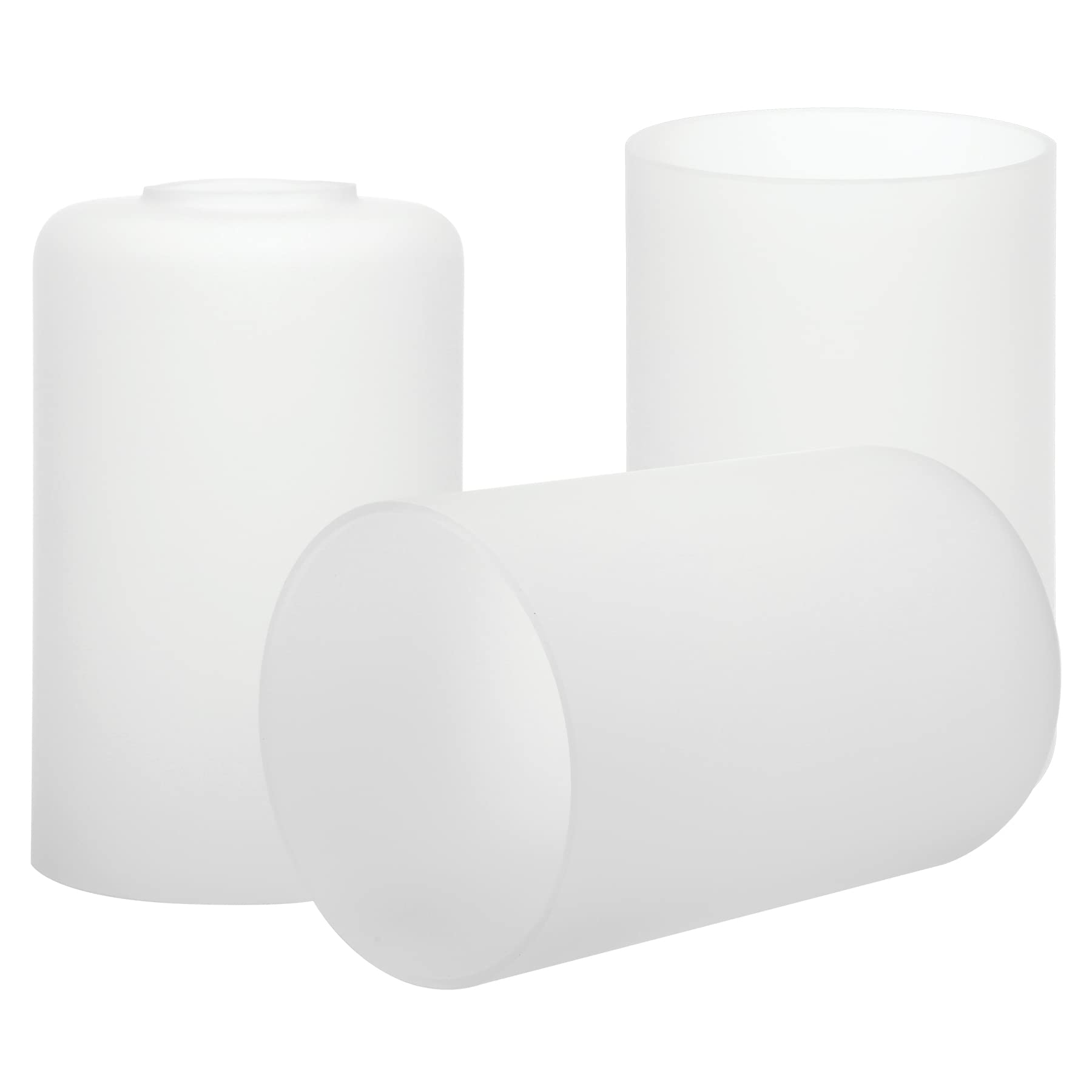 3 Pack Clear Frosted Glass Replacement Globe & Shade for Light Fixtures ...