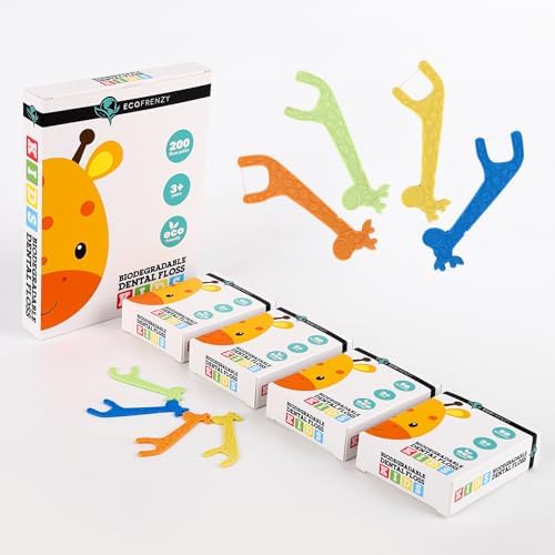 Amazon.com : Lakeyface Biodegradable Kids Flossers, Cute Elephant Floss ...