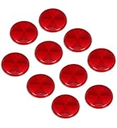 Amazon.com: Yinaolan 10 Pack Red Self Adhesive Rectangle Reflectors, E9 ...