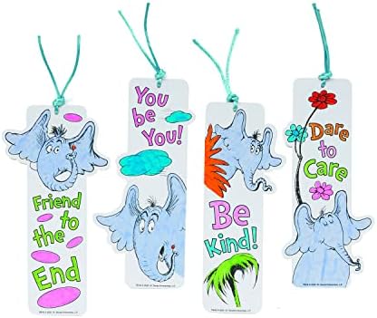Amazon.com: Color Your Own Dr. Seuss The Cat in The Hat Bookmarks - 48 ...