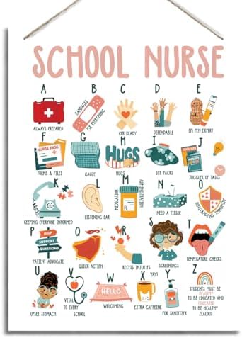 Amazon.com: School Nurse Sign, School Nurse Thank You Gift, Decorative ...