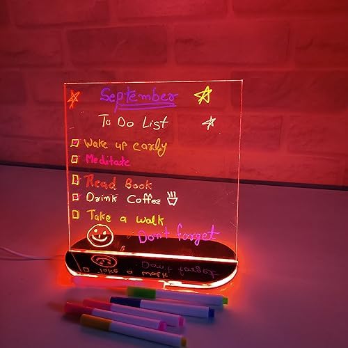 Zesta 3D Acrylic Planner/Rewritable Acrylic Message Board with Stand ...