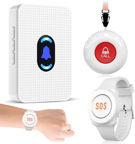 Amazon.com: WiFi Wireless Caregiver Pager Call Button System Emergency ...