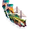Amazon.com: (2 Pack) California State Shape Magnets - CA State Magnet ...