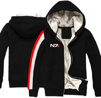 N7 Hoodie Jacket Sweater Clothing for Mass Effect Costume Zipped ...