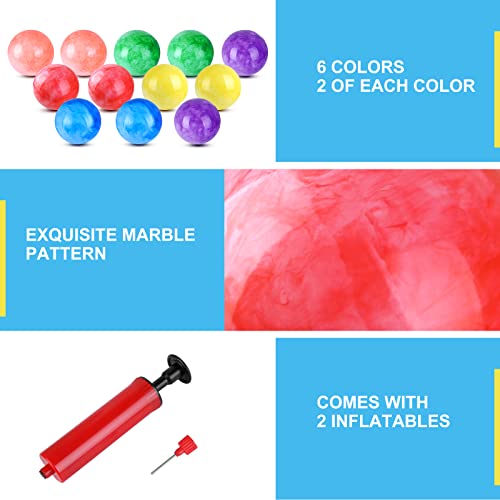 Snapklik.com : 12 Pcs 9 Inch Marbleized Bouncy Balls Kick Balls ...
