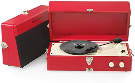 Ricatech RTT80 Vintage Turntable with Built-In Speaker - Red : Amazon ...