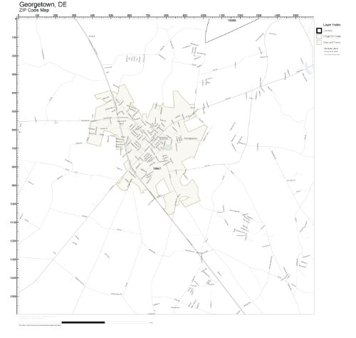 ZIP Code Wall Map of Georgetown, DE ZIP Code Map Not Laminated: Amazon ...