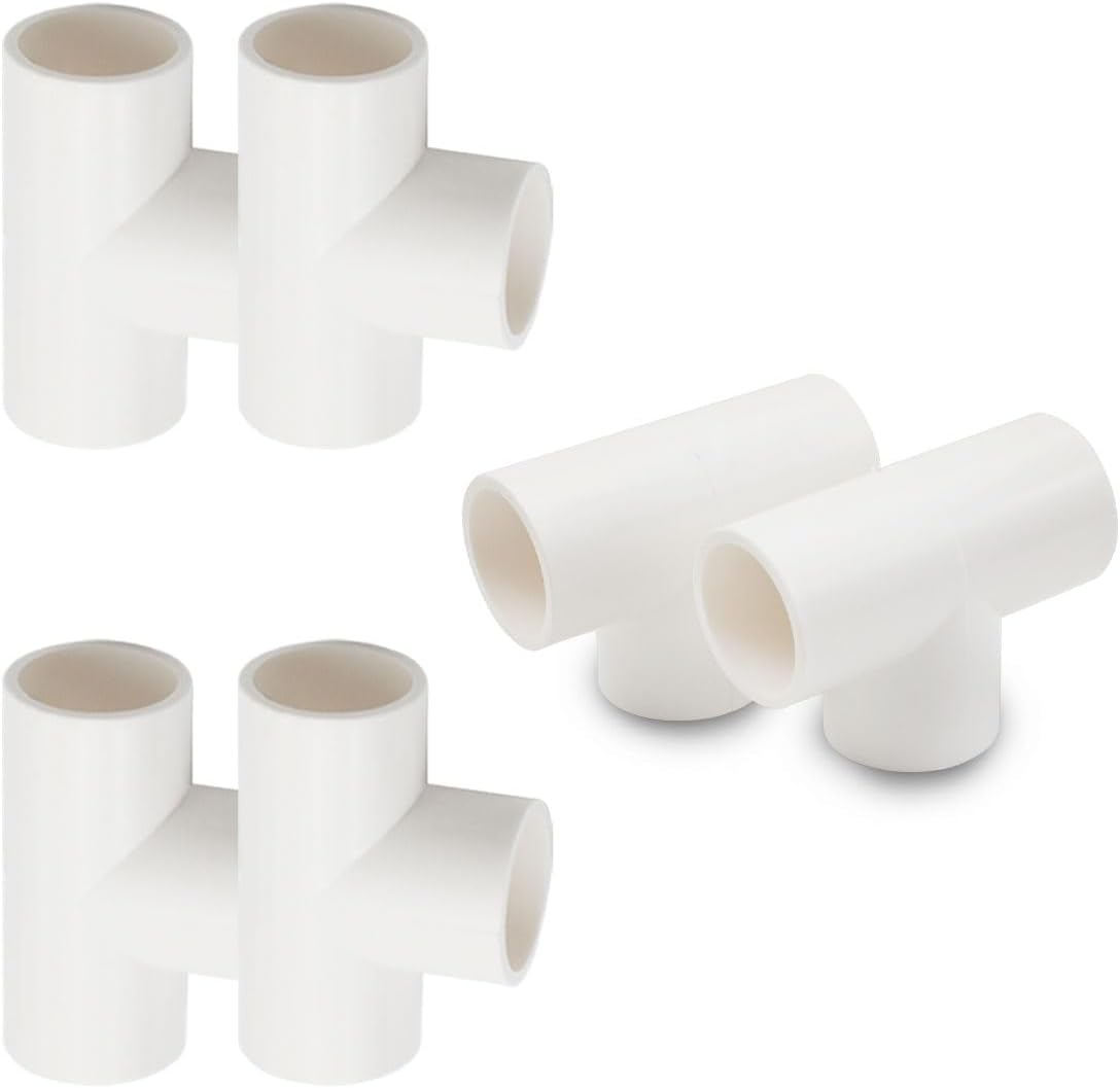 Amazon.com: Bwintech 6 Pcs 32MM (1") 3 Way tee Slip Connector PVC-U ...
