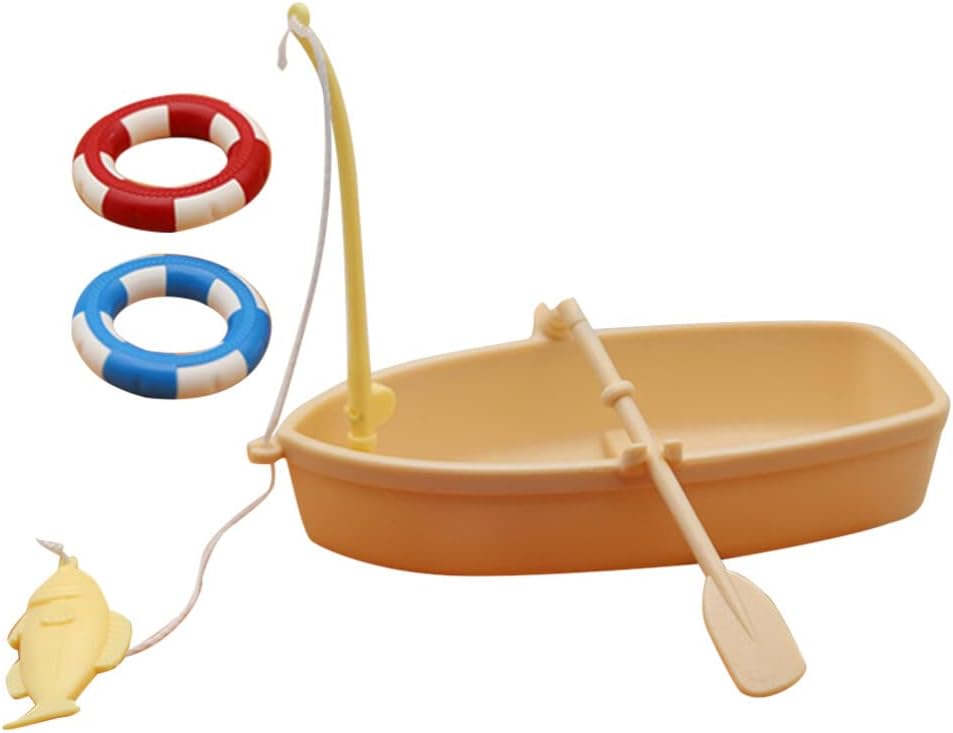 Amazon.com: Toddmomy Fake Fishing Boat Figurine, 1 Set Doll House ...