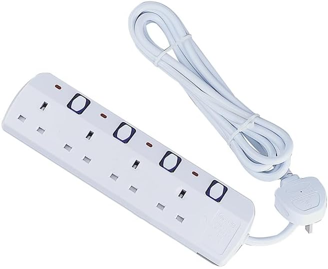 DEWENWILS 6 Way Extension Lead with Individual Switches, Surge ...