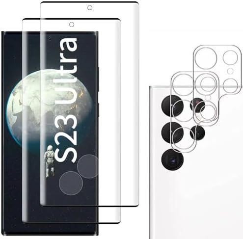 Amazon.com: [2+2 Pack] Galaxy S23 Ultra Screen Protector, 2 Pack ...