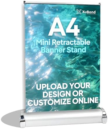 Amazon.com : XuBond Custom Tabletop Retractable Banner | 8.2"x12.5 ...