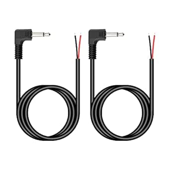 PNGKNYOCN 1/8" Mono to Bare Wire Audio Cable，2 Pack 90 Degree ...