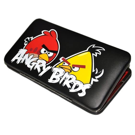 Amazon.com: Angry Bird Black Flat Hinge Wallet : Clothing, Shoes & Jewelry