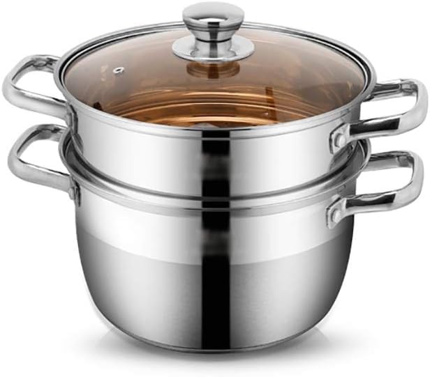 Lavnik 2 Tier Capsule Bottom Food Steamer for Cooking Double Layer ...