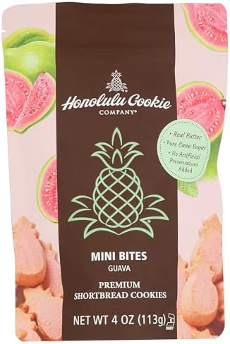 Amazon.com: Honolulu Cookie Company Guava Shortbread Cookies, 4 Ounces ...