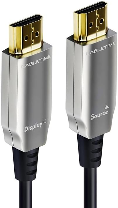 CABLETIME Active Fiber Optical HDMI 2.0 Cable（AOC 4K 60Hz 10M : Amazon ...