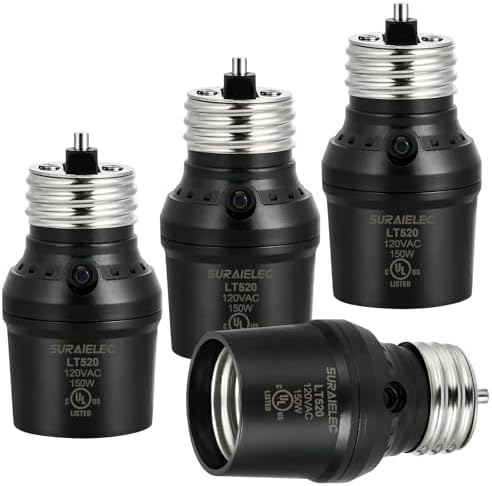 Westek Light Sensor Socket for Outdoor Lighting, 2 Pack - Auto Dusk to ...