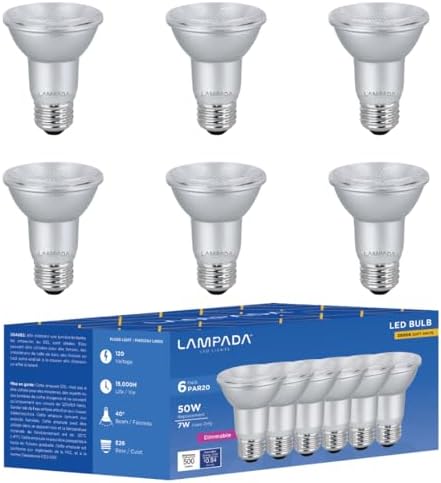 LAMPADA PAR 20 5000k LED Dimmable Flood Light Bulb Dimmable Bulbs for ...