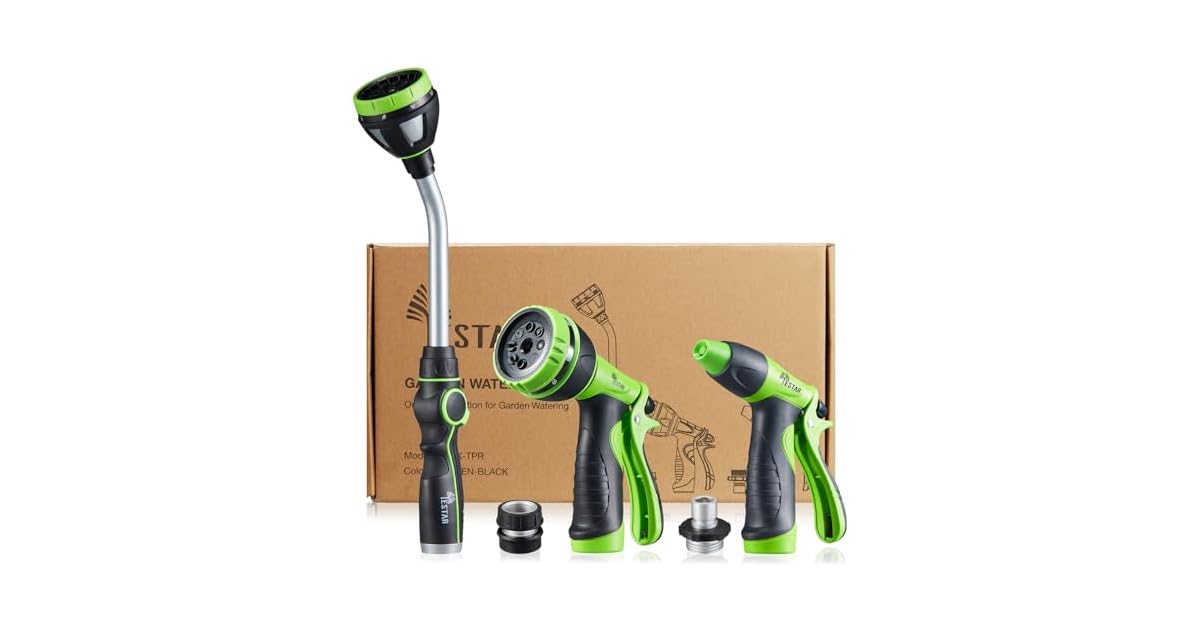 Yestar Pvc Hose Nozzle Set with 15" Hose Wand and Nozzles only $14.99 | eDealinfo.com