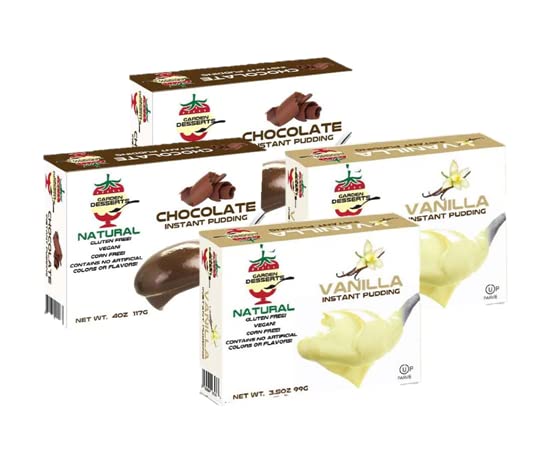 Amazon.com : Chocolate & Vanilla Instant Pudding Mix - All Natural ...