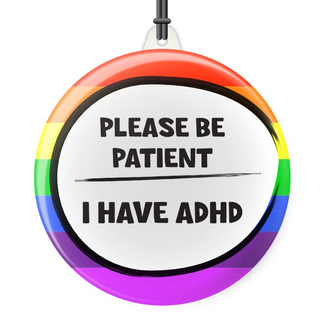 Please Be Patient I Have ADHD - Disability Awareness - ID Card Pendant ...