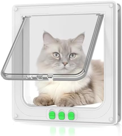Amazon.com : Large Upgrade Cat Door with 4 Way Lock, Magnetic Pet Door ...