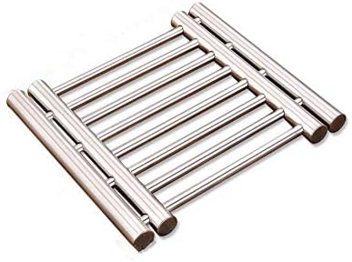 Amazon.com: Gold Small 2 Pcs Metal Trivet Mats, Modern Kitchen Table ...