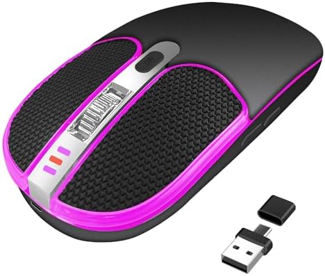 Amazon.com: WREANU Wireless Mouse Bluetooth Mouse Rechargeable LED ...