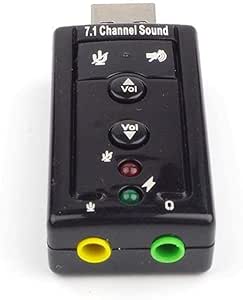 Amazon.com: 7.1 Channel Sound USB 2.0 Mini 3D 12Mbps External Card Audio Adapter Compatible with ...