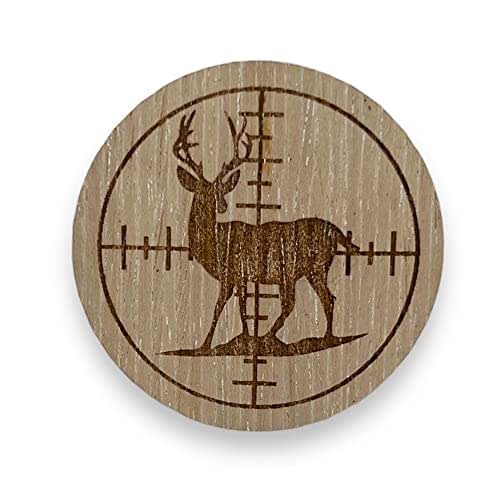 Amazon.com: Genuine Wood Laser Engraved Sticker, Deer Hunter, Hunting ...